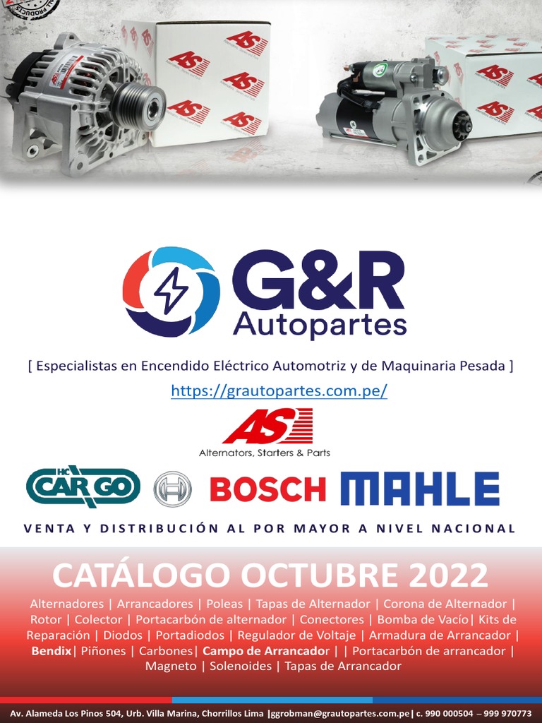 G&R Autopartes Catalogo Europa Octubre 2022 | PDF | Coche | Vehículos ...