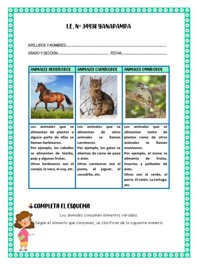 Clasificación de Animales Herbívoros | PDF