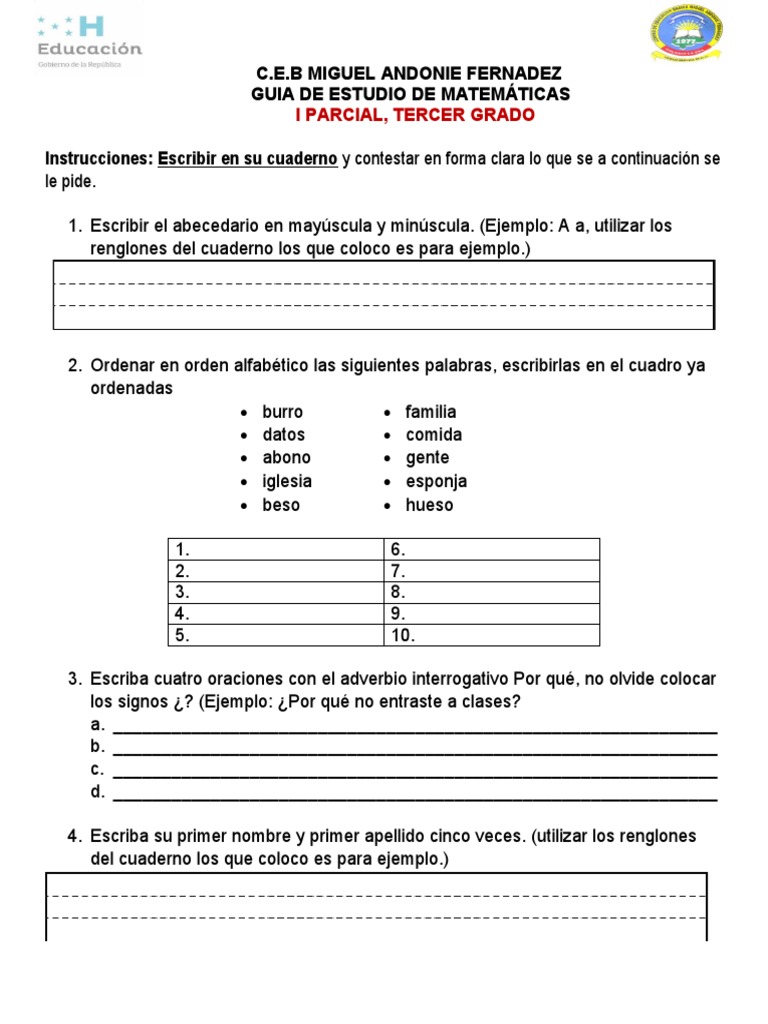 Guía de Estudio de Español. | PDF | Lingüística
