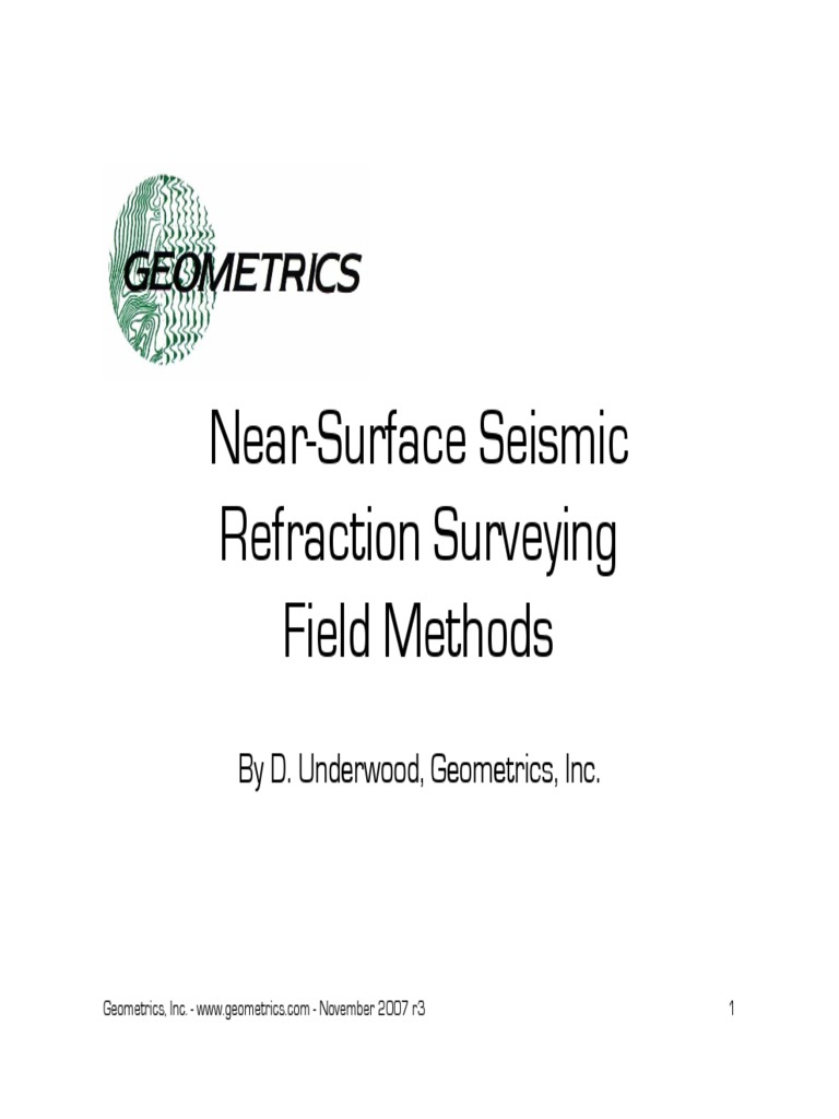 Seismic Refraction Surveyingg GEOMETRIKS | PDF | Seismology | Surveying