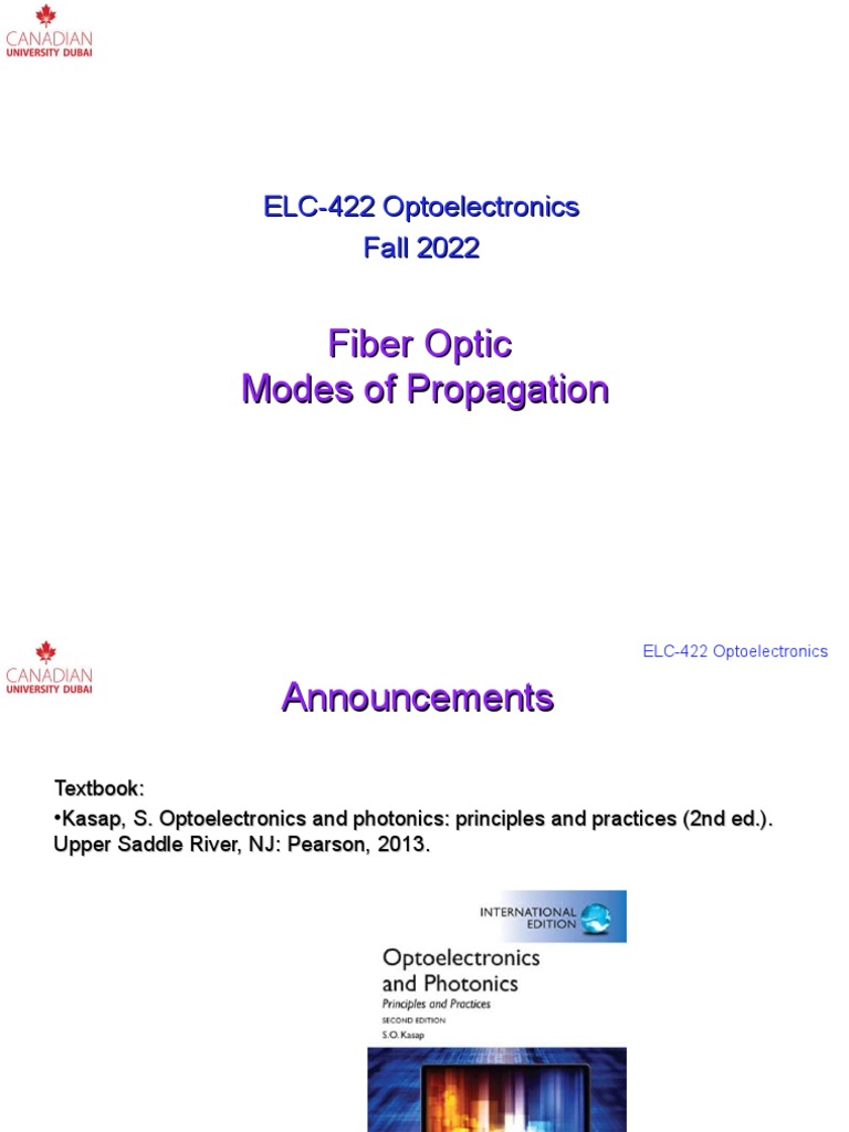 Optoelectronics Fiber Guide | PDF | Optical Fiber | Telecommunications Infrastructure