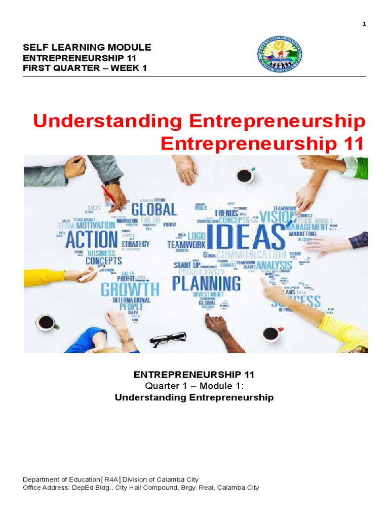 Entrep Grade 11 Module 1 Week 1 | PDF | Entrepreneurship | Economies