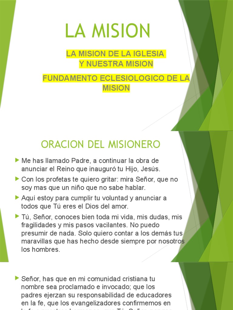 La Mision | PDF | eucaristía | Iglesia Católica