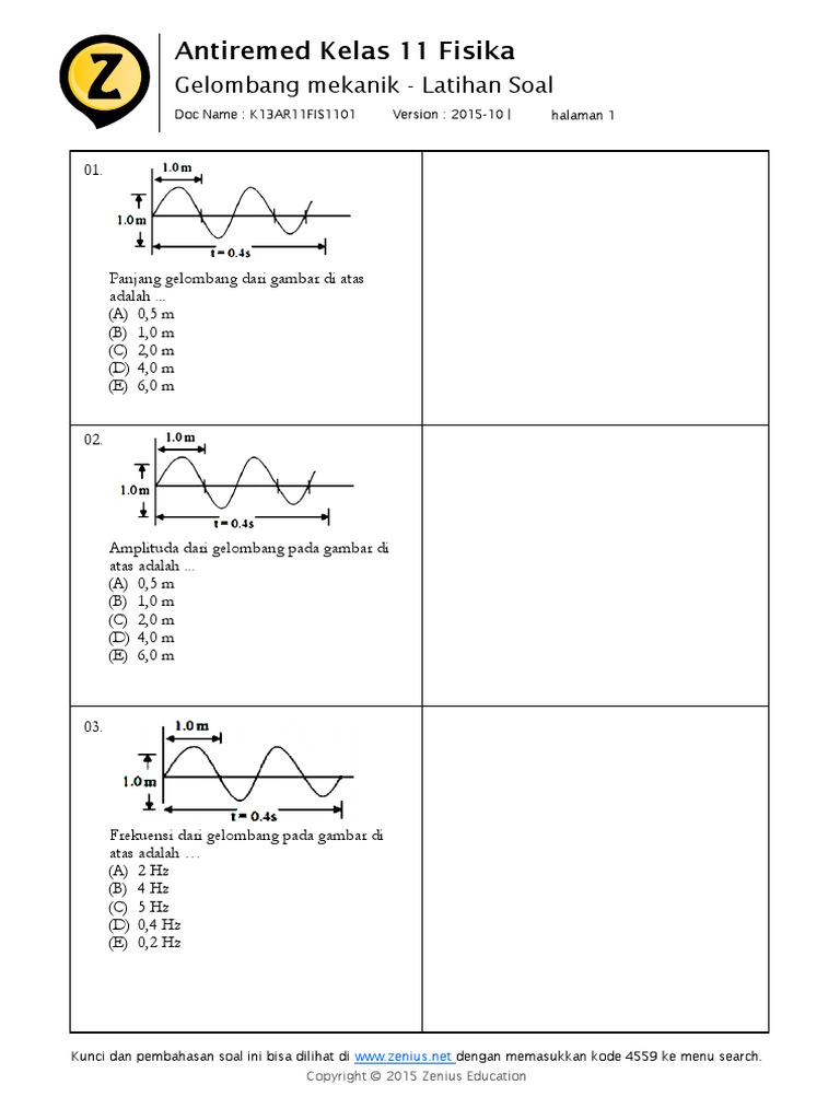 Soal Gelombang Mekanik | PDF