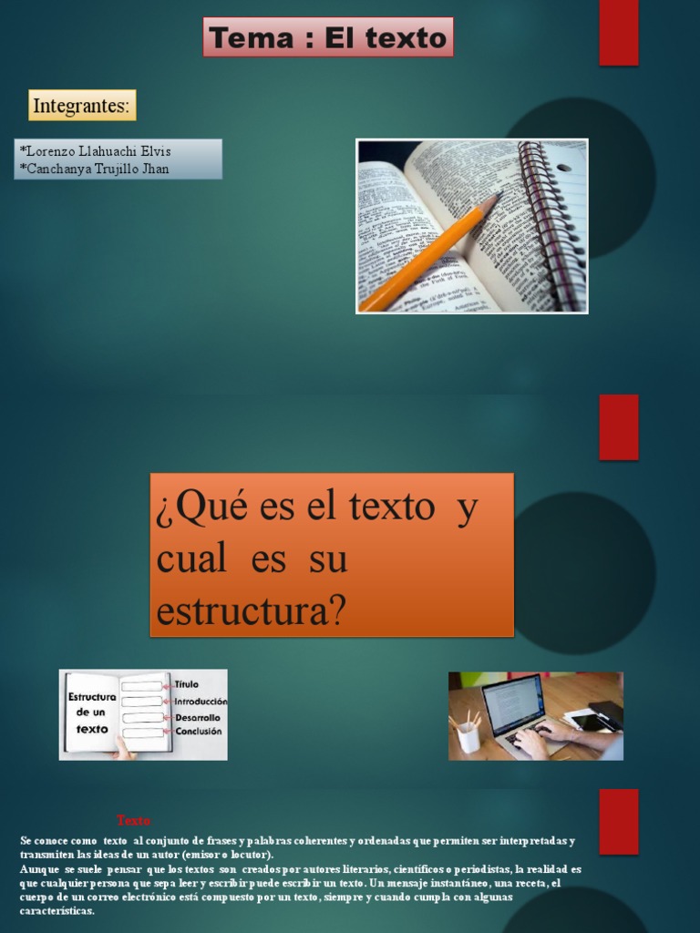 El Texto | PDF | Oración (Lingüística) | Cognición