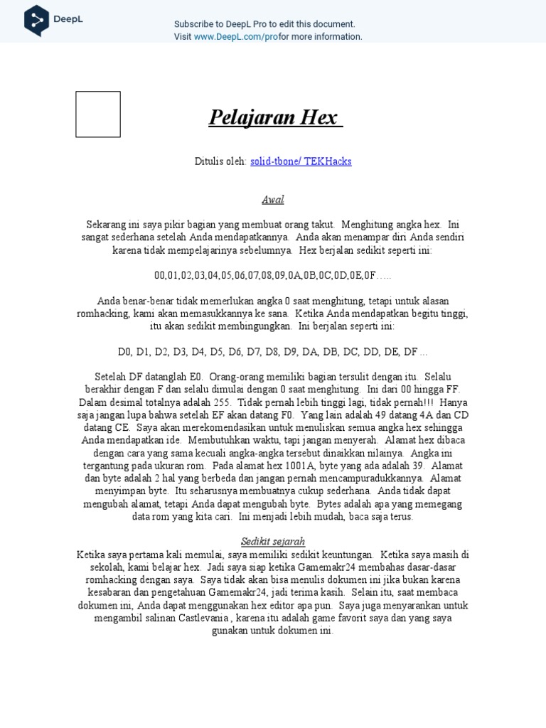 Pelajaran Hex: Petunjuk Langkah demi Langkah untuk Belajar Notasi ...