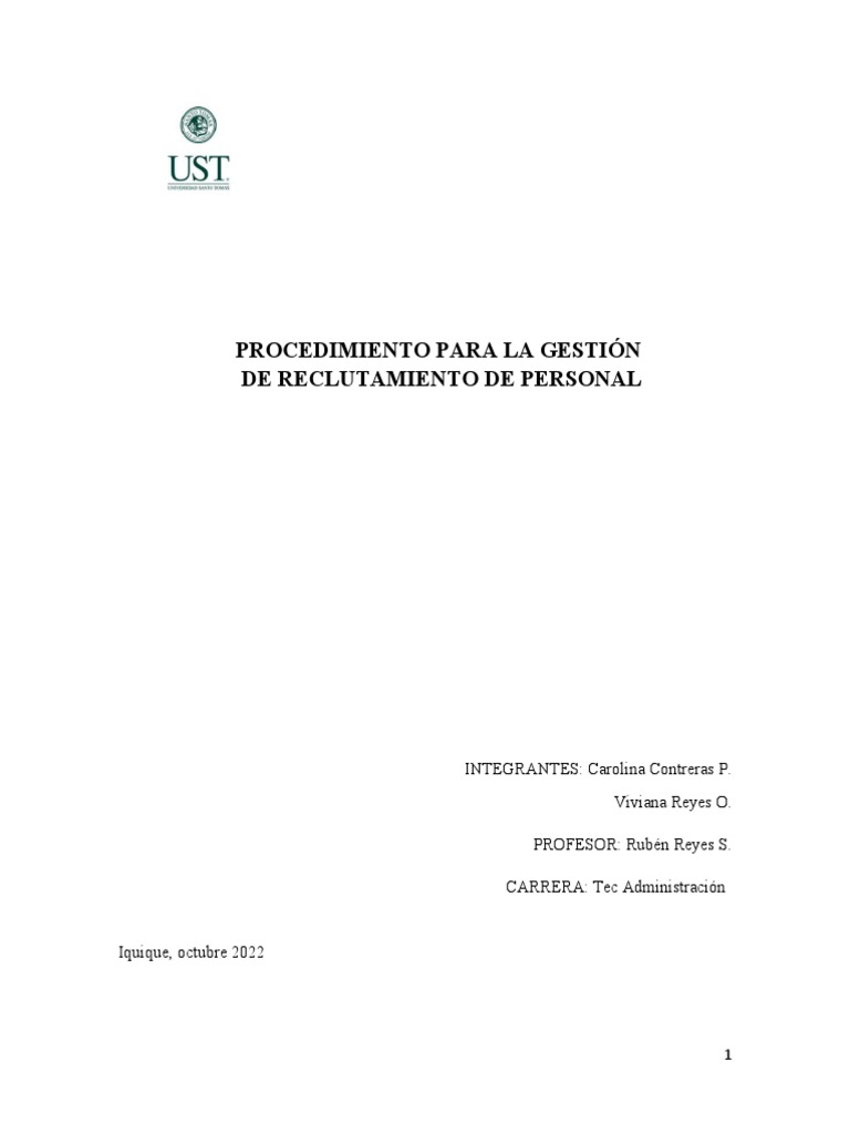 Modificado | PDF | Gestión de recursos humanos | Reclutamiento