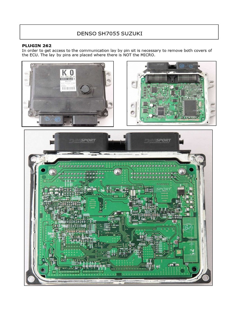 Denso SH7055 ECU Connection Guide | PDF | Technology & Engineering
