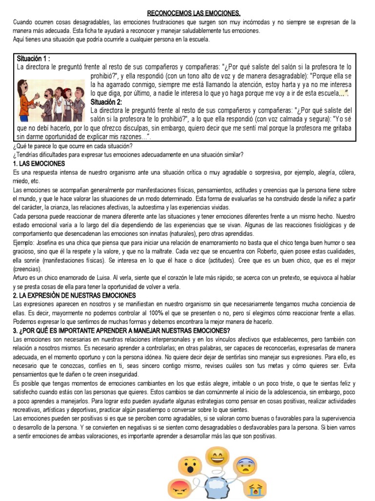 La Emociones Pdf Las Emociones Ira
