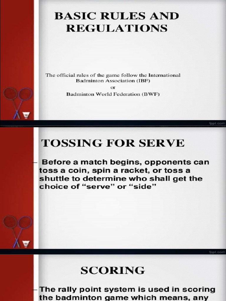 BADMINTON Rules and Regulations | PDF