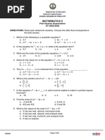 Mathematics 7 Division Achievement Test | PDF | Numbers | Elementary ...