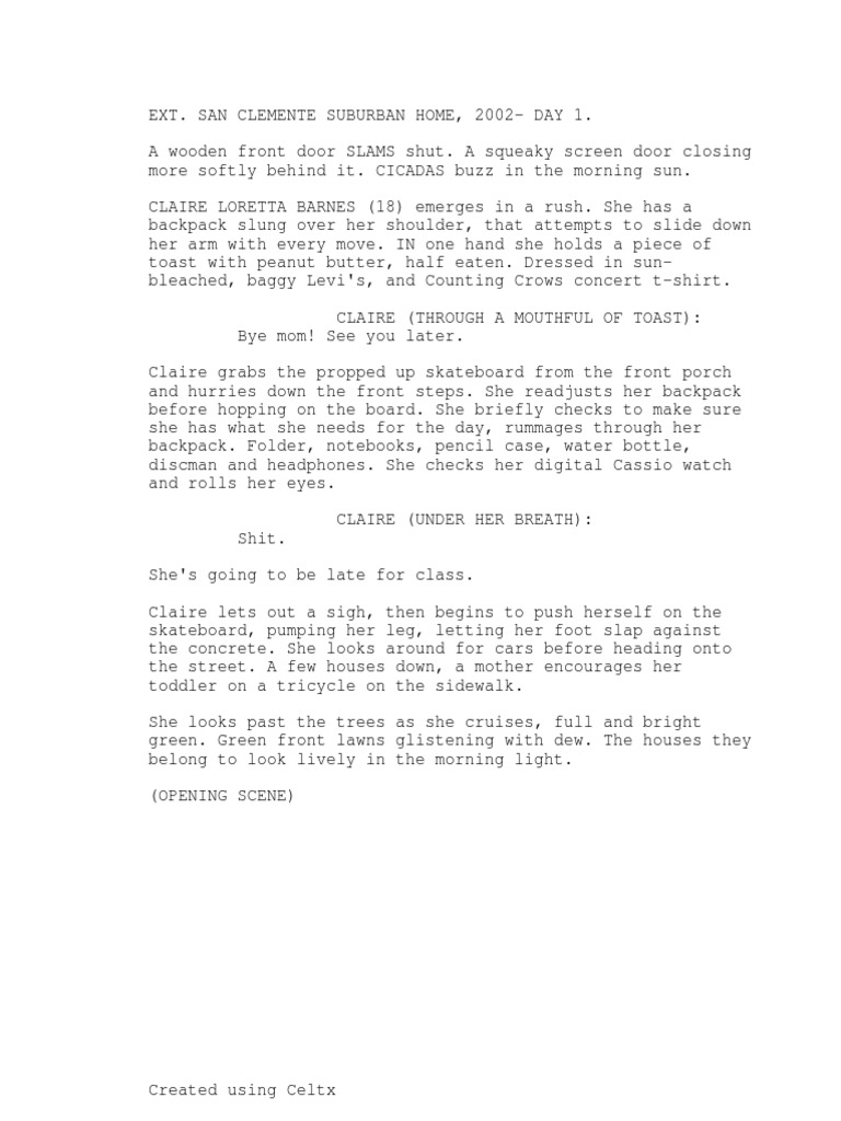 Script THE EDGE OF REASON Copy 2 | PDF