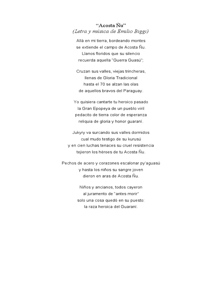 Acosta Ñu MUSICAS | PDF | Los símbolos