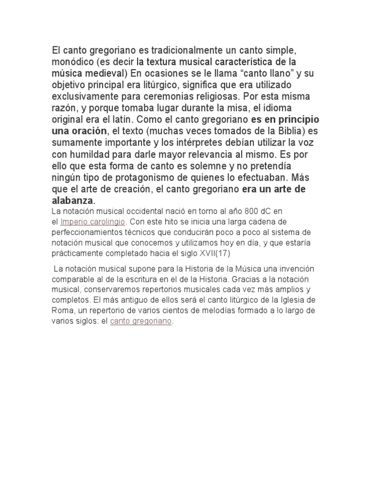 El Canto Gregoriano | PDF | Canto gregoriano | Misa (liturgia)