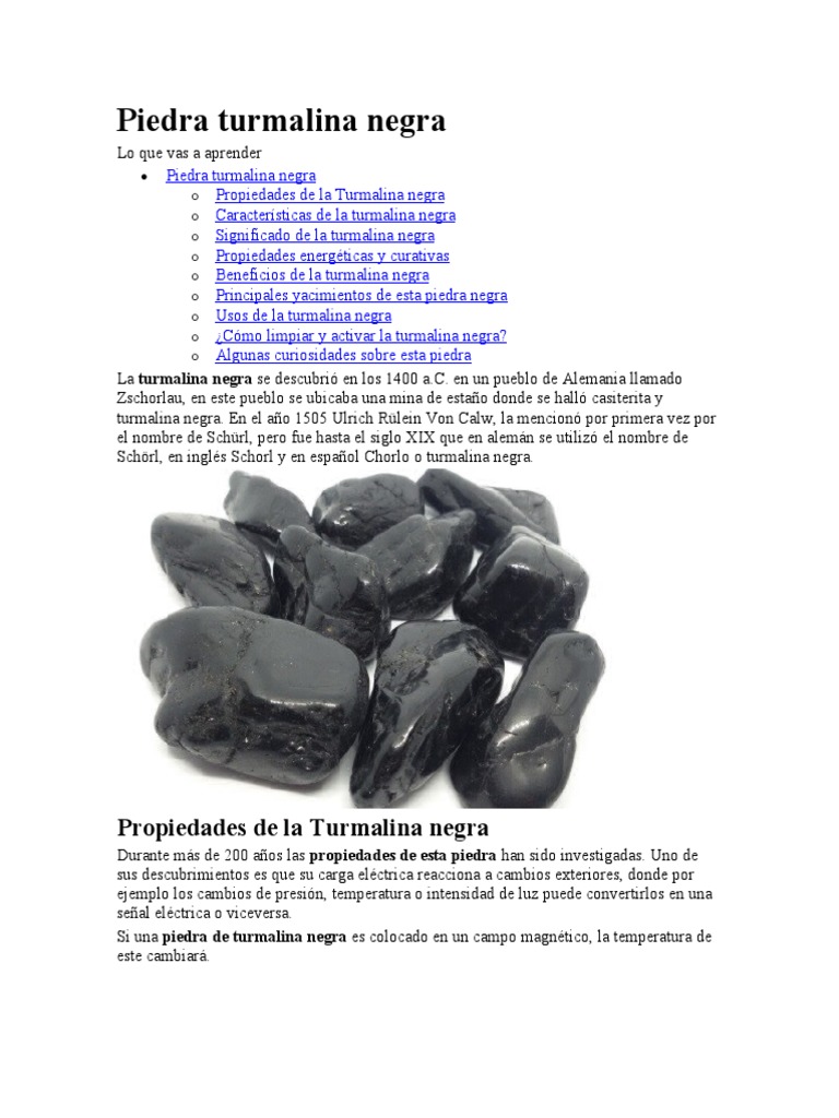 Propiedades y significado de la turmalina negra | PDF | Minerales ...
