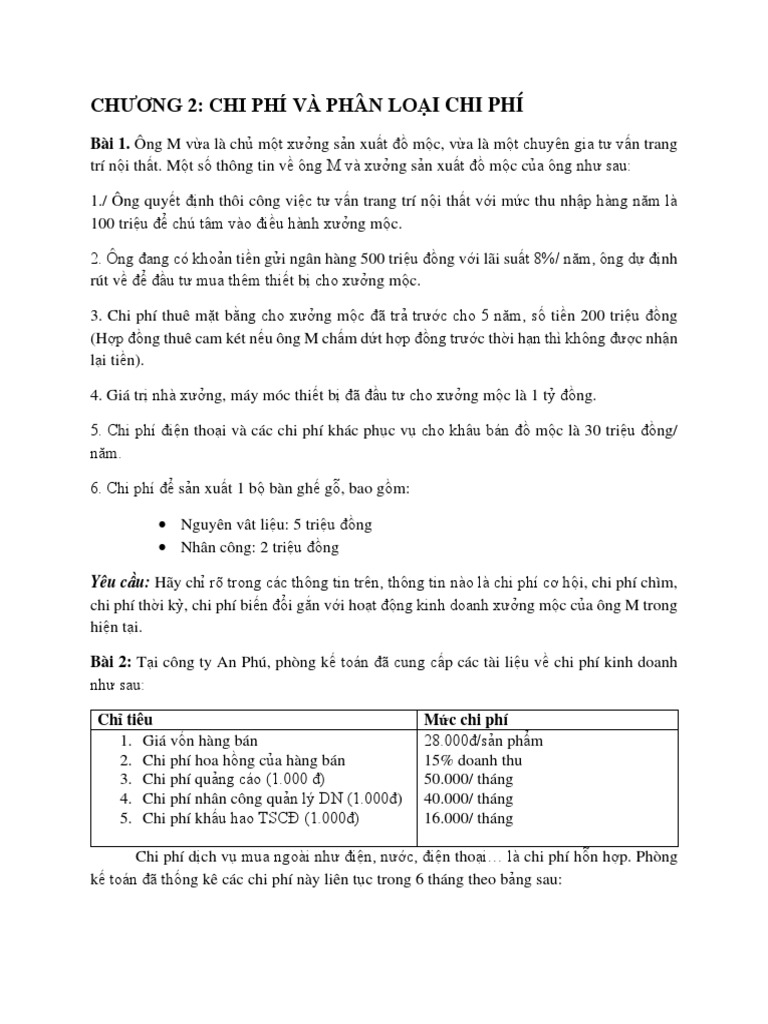 bài tập chương 2 kqt | PDF