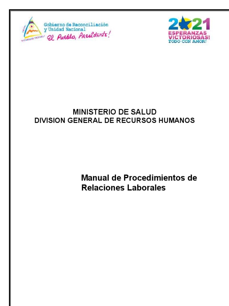 Manual 6 de Procedimientos de Relaciones Laborales Actualizado | PDF | Derecho laboral | Gestión ...