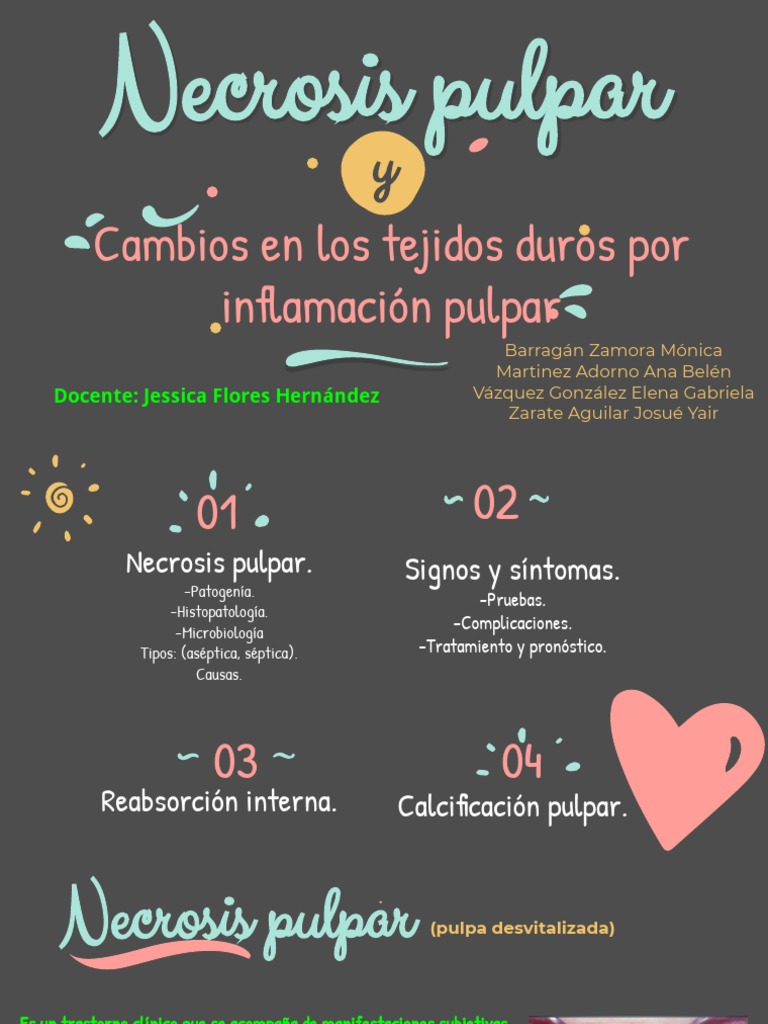 Necrosis Pulpar Equipo 5 | PDF | Descomposición | Inflamación