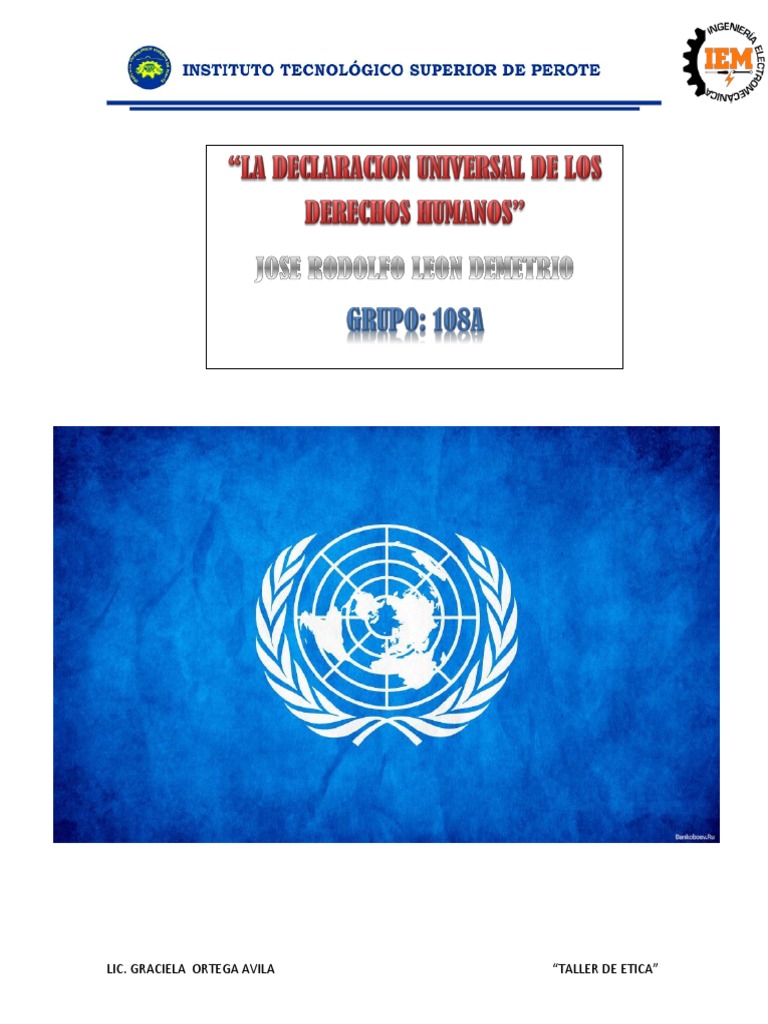 La Declaración de Los Derechos Humanos | PDF | Derechos humanos | Libertad