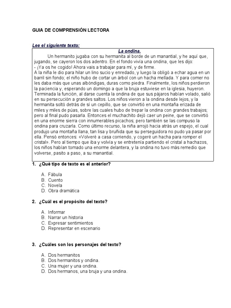 Guia de Comprension Martin | PDF