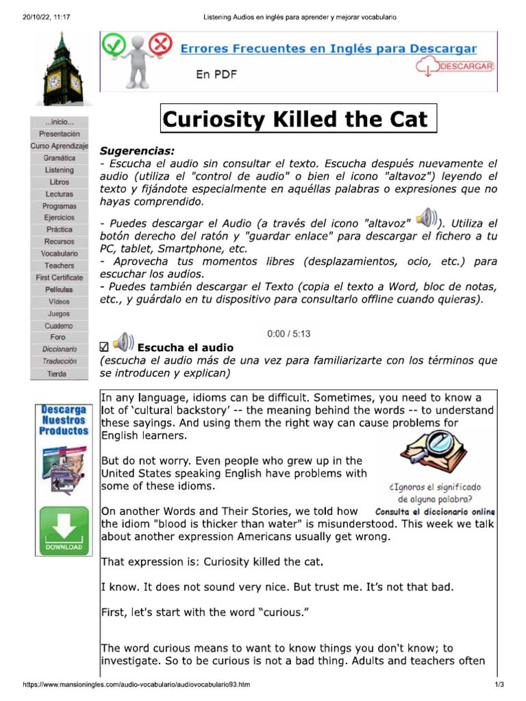 Curiosity Killed The Cat | PDF