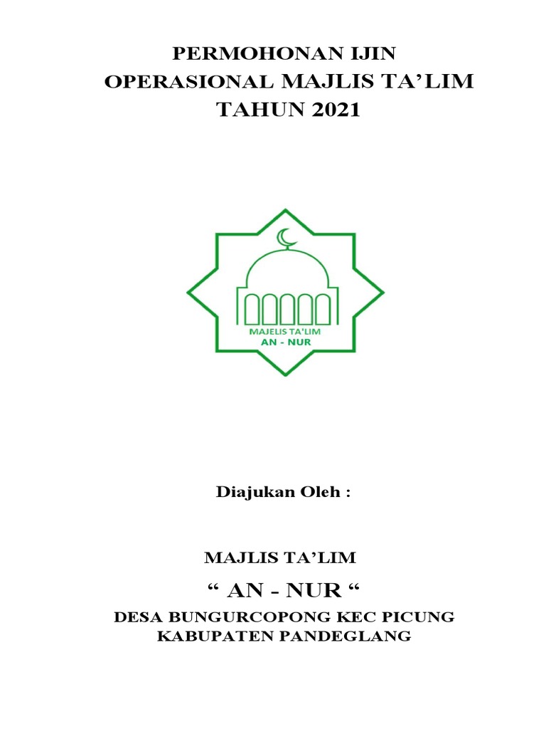 Proposal Majlis Talim An - Nur | PDF