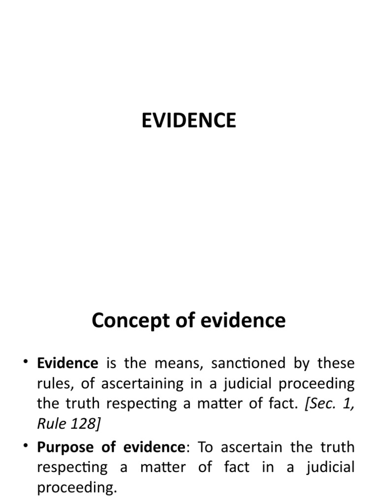 Evidence | PDF | Evidence (Law) | Burden Of Proof (Law)