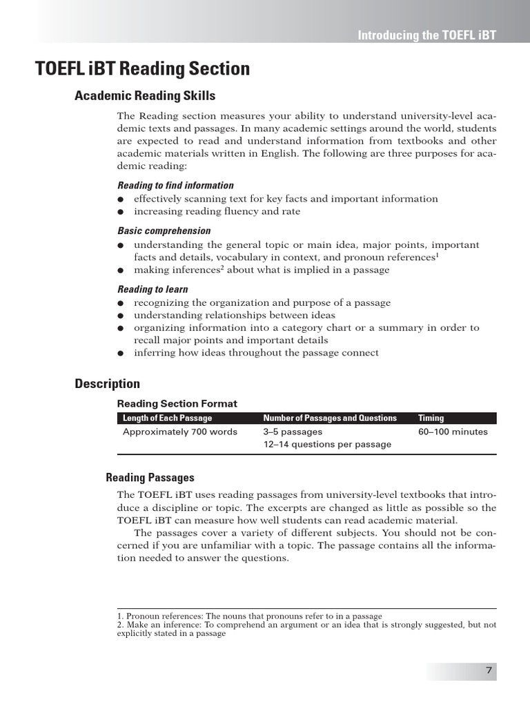 Official Guide To Toefl General Reading Overview | PDF | Linguistics ...