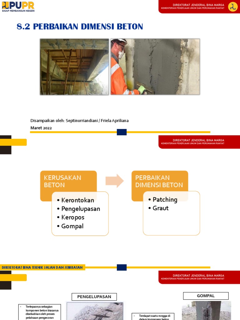 SEKSI 8 - 2 - Perbaikan Dimensi Beton | PDF