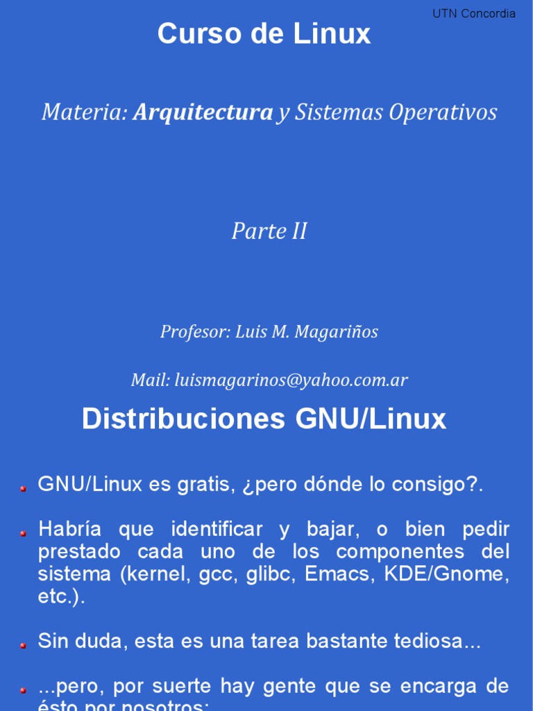 Curso de Linux II | PDF | Distribución de Linux | Sistema de archivos Curso de Linux II | PDF | Distribución de Linux | Sistema de archivos