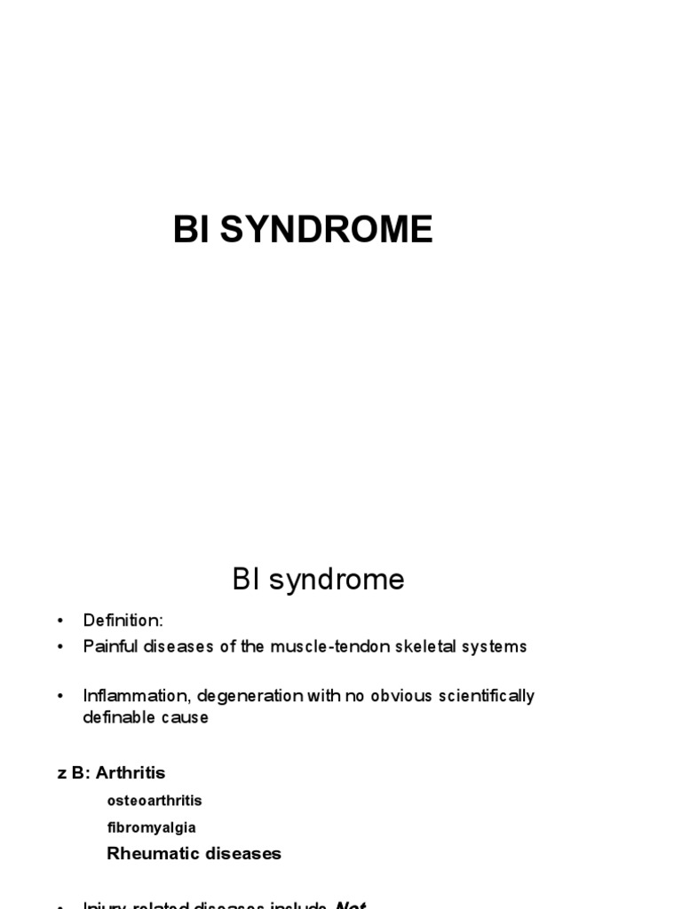 Understanding Bi Syndrome: Symptoms & Treatment | PDF | Traditional ...
