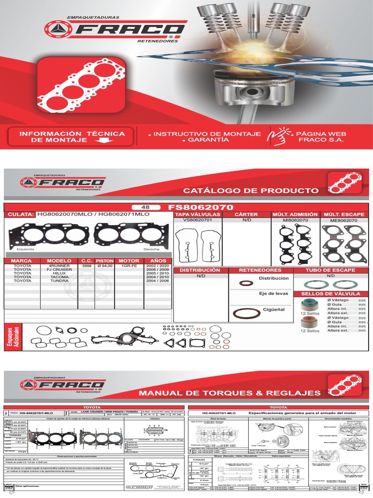 Manual de Reparación Torque | PDF | Tecnología del motor | Partes de ...