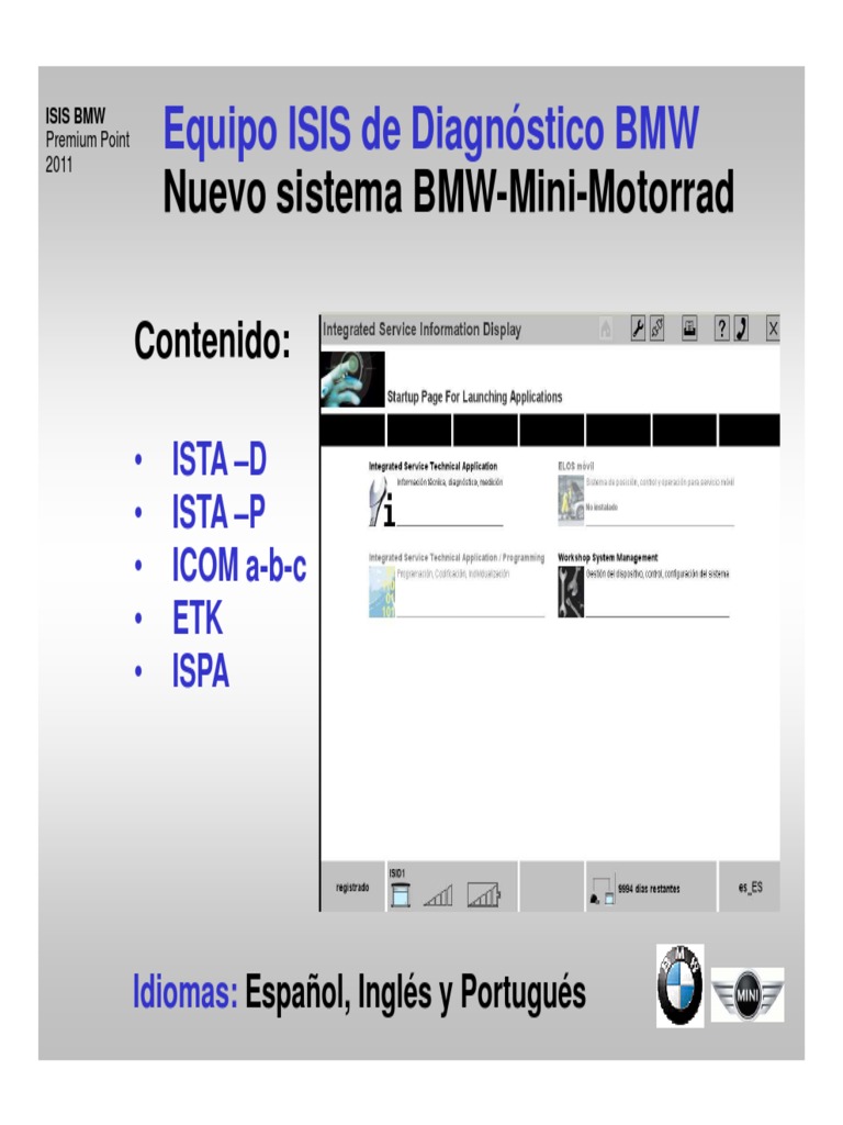 Diagnóstico Profesional BMW ISIS 2011 | PDF | Fabricantes de vehículos ...