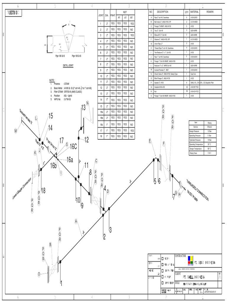 Iso Drawing Ethanol | PDF | Pipe (Fluid Conveyance) | Building Materials