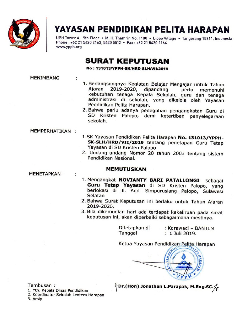 SK Pengangkatan Dan Penugasan | PDF