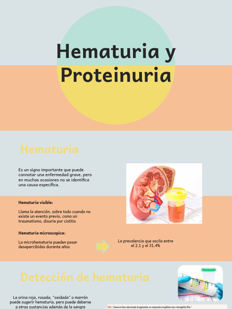 Hematuria y Proteinuria | PDF | Sistema urinario | Urología