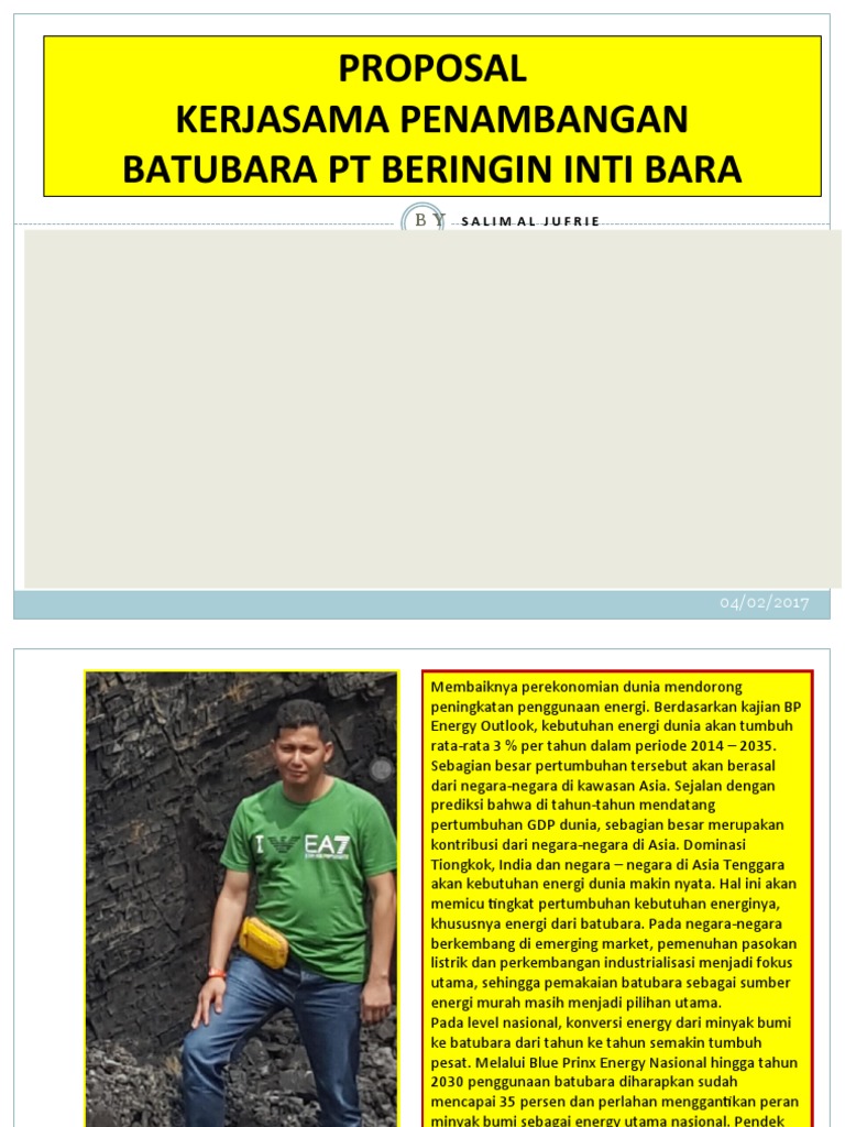 Proposal Kerjasama Penambangan Batubara PT Beringin Inti Bara | PDF