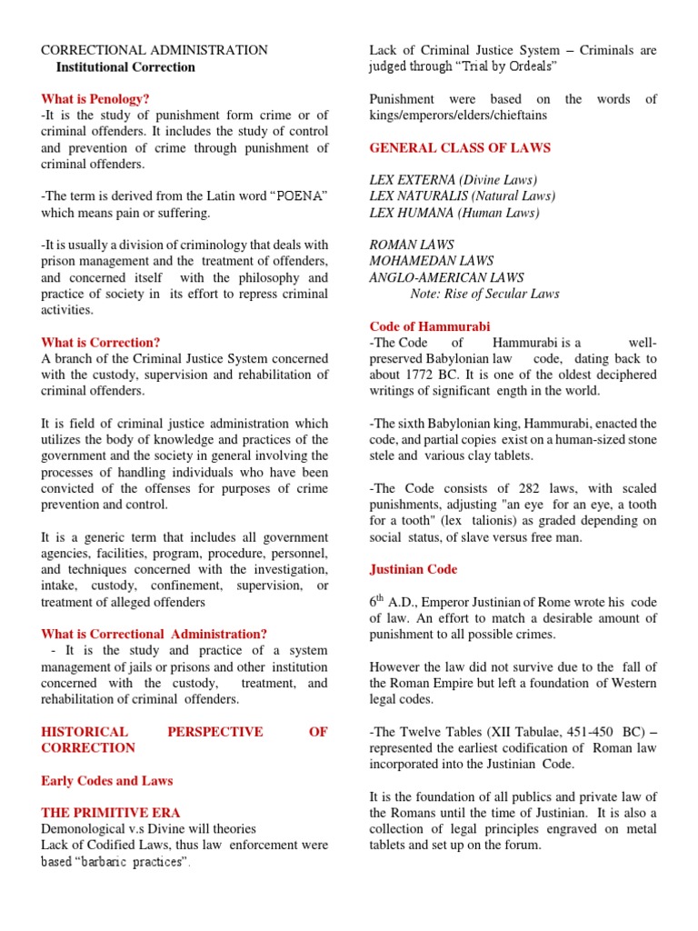 Correctional Administration Reviewer | PDF | Prison | Crimes