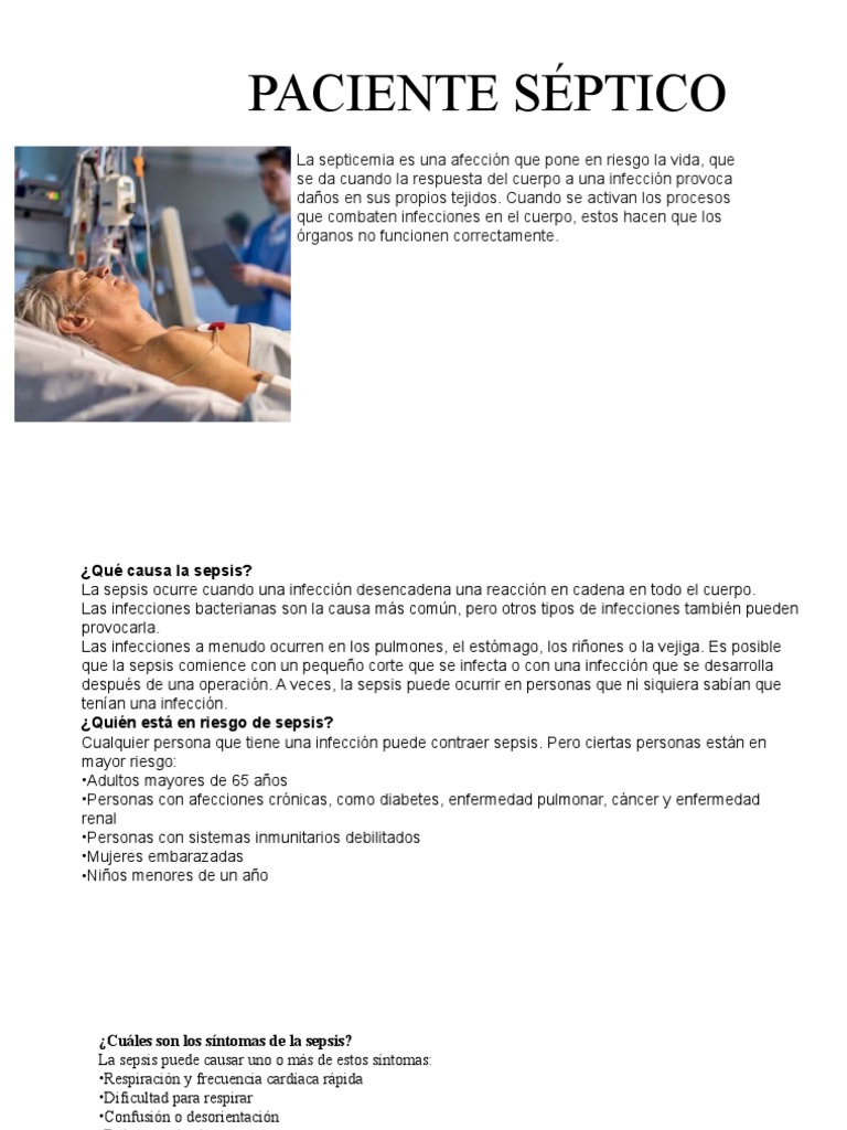 Paciente Séptico | PDF | Septicemia | Inmunología