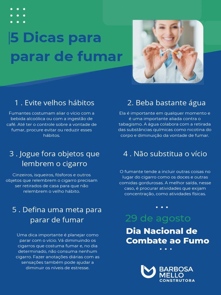 5 Dicas para Parar de Fumar | PDF