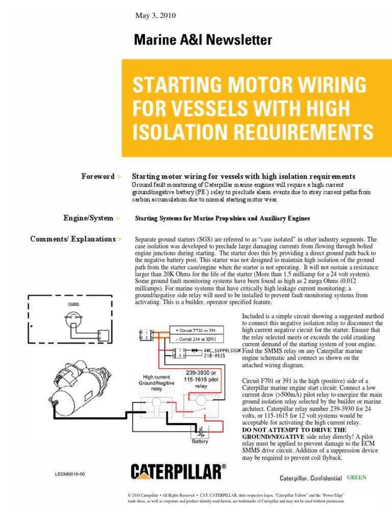 Starting Motor Wiring For Vessel With High Isolation Requirement ...