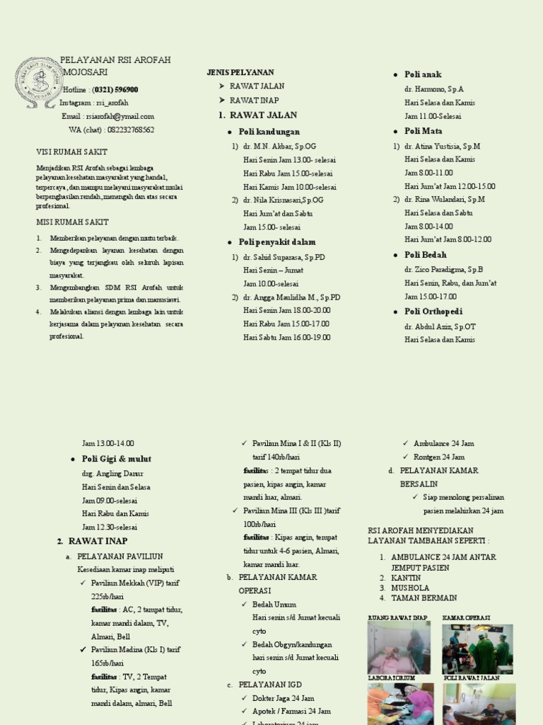 LEAFLET PELAYANAN RS Fiks | PDF