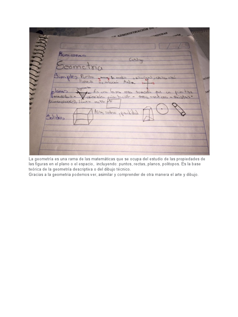 Derek Japhet Villalvir Posas - Resumen 03 Geometria | PDF