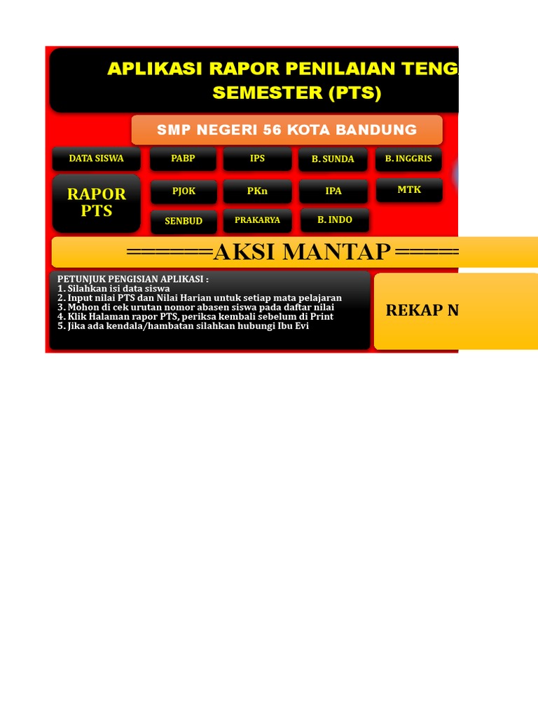 Aplikasi Raport PTS Ganjil 2022-56 | PDF