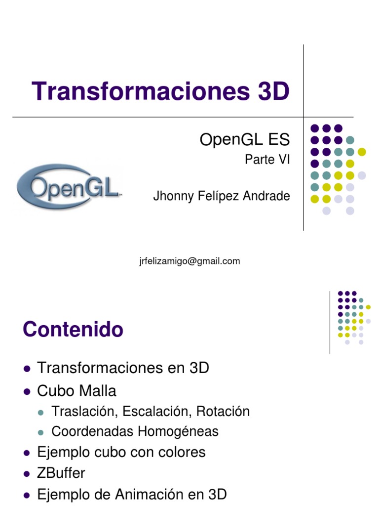 Transformaciones 3D WebGL | PDF | Rotación | Gráficos de computadora
