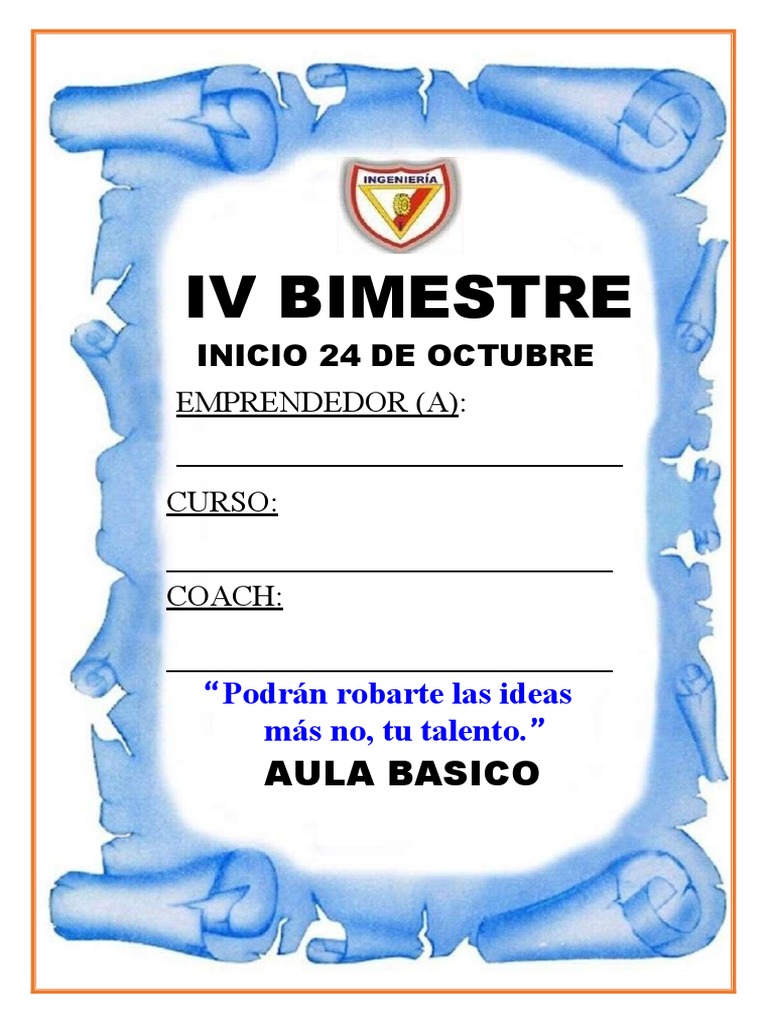 1ºsec. Grado Caratula Iv Bimestre | PDF