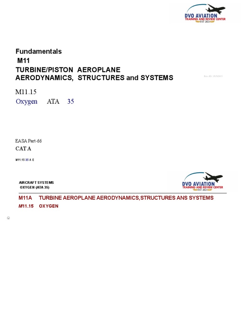 ATA 35 (Oxygen) | PDF | Atmosphere Of Earth | Altitude
