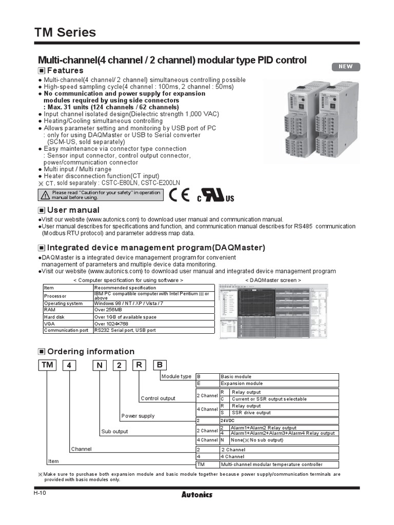 TM Series: Multi-Channel (4 Channel / 2 Channel) Modular Type PID ...