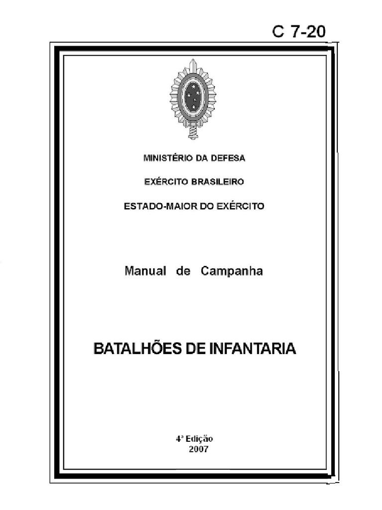 C 7-20 (BTL Inf) | PDF | Staff (militar) | Batalhão