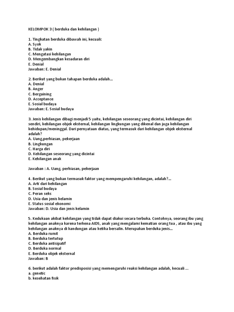 Berduka Dan Kehilangan | PDF